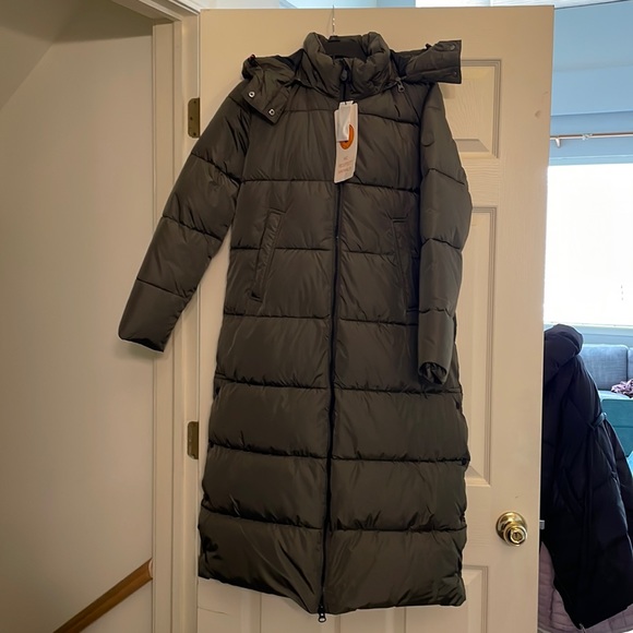 SAVE THE DUCK | Jackets & Coats | Save The Duck Long Puffer Jacket Olive Green Color | Poshmark